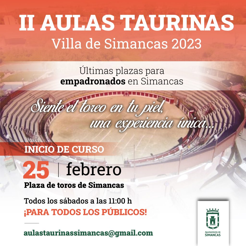 II Aulas taurinas de Simancas - Web Oficial del Ayuntamiento de Simancas